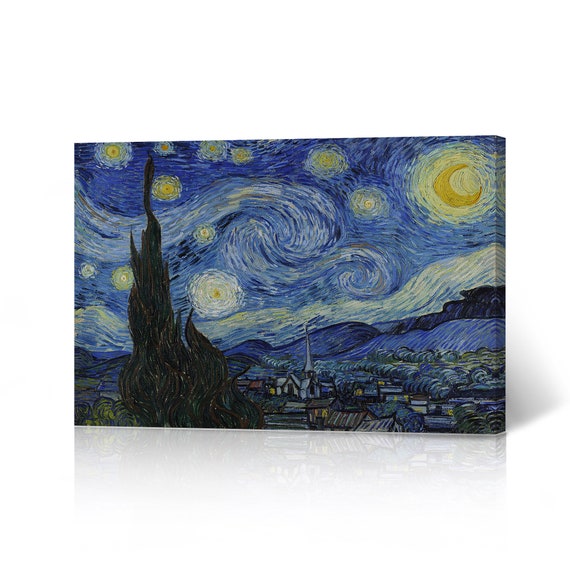 The Starry Night 1889 Vincent Van Gogh Canvas Print Wall Art - Etsy