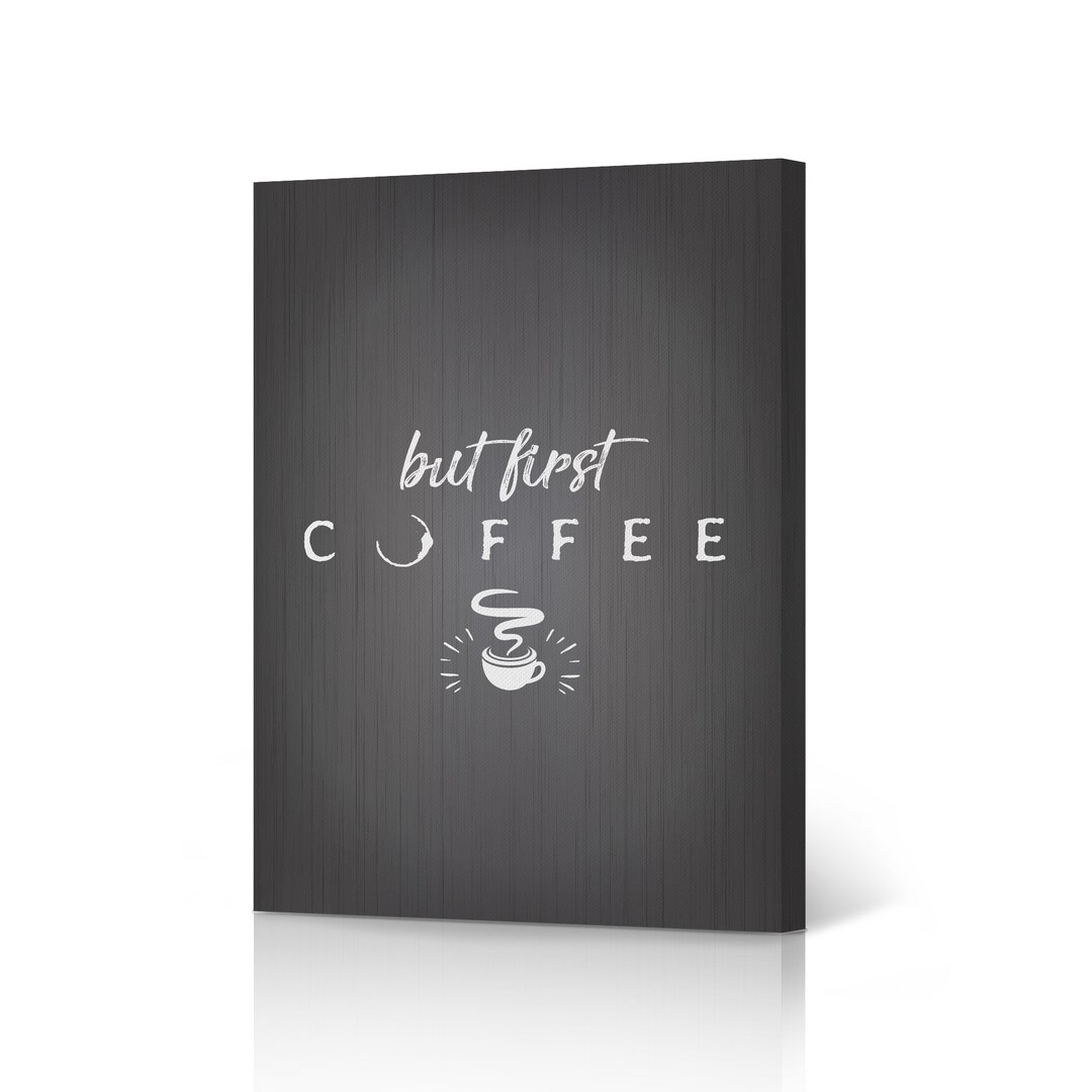 But First Coffee Quote Retro Style Canvas Wall Art Print Bar Signs ...