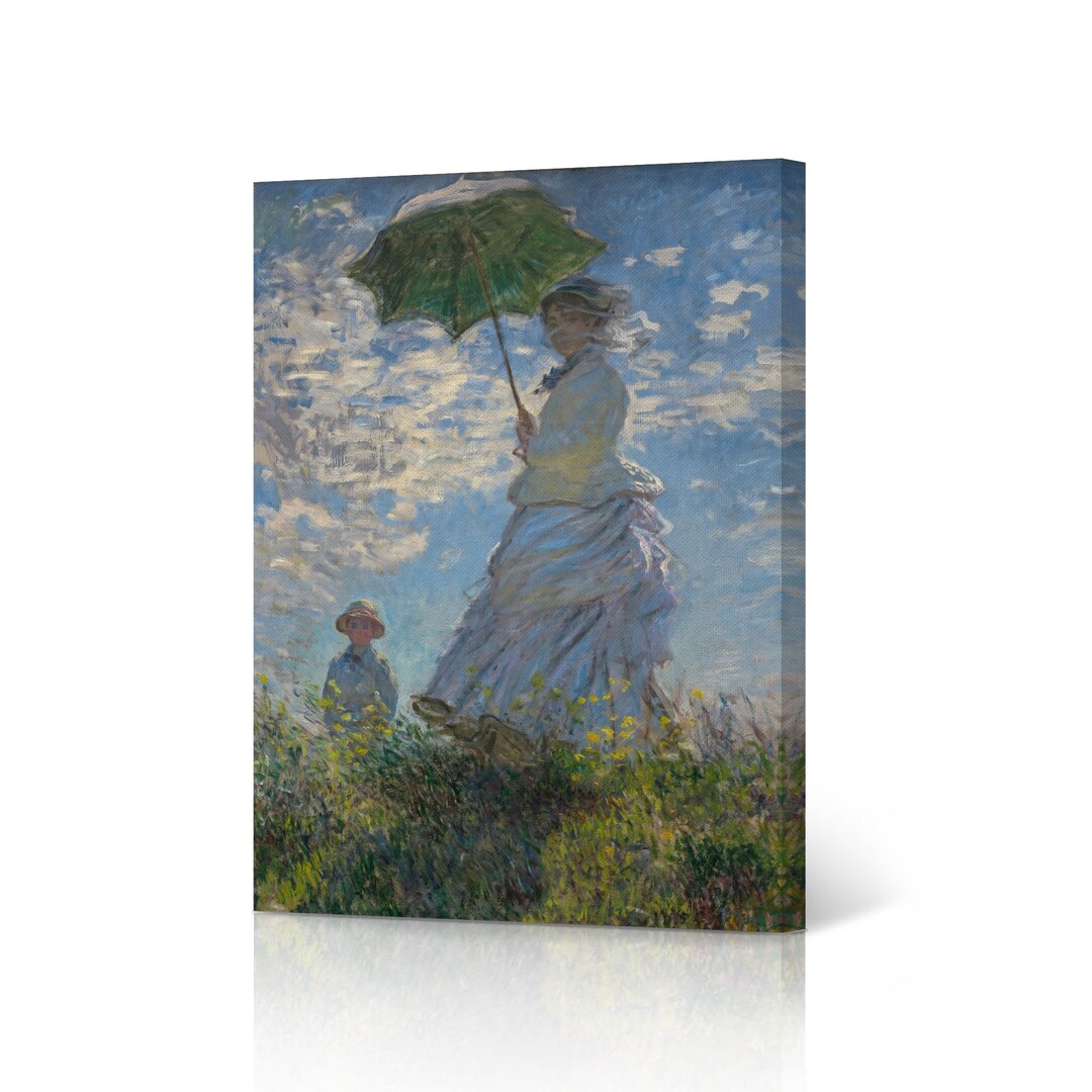 Woman With a Parasol by Claude Monet Canvas Wall Art Print ...