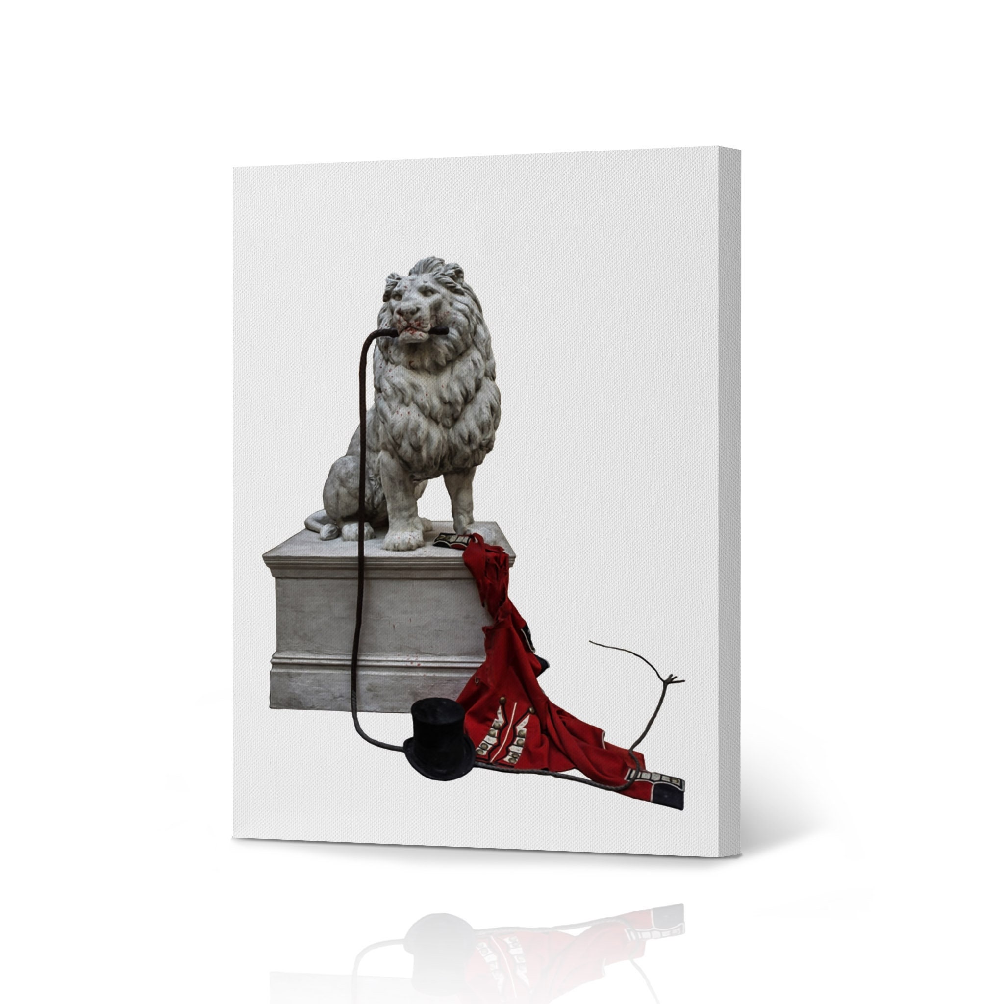 Banksy Wall Art Canvas Print Ex Lion Tamer Statue Artwork Living Room ...