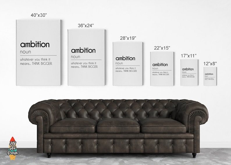 Ambition Whatever You Think It Means Think Bigger Definition - Etsy