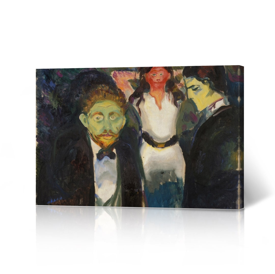Jealousy, Edvard Munch Canvas Wall Art Print Realism Classic Art Famous ...
