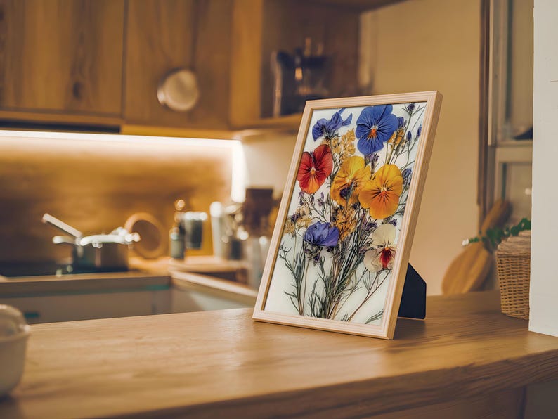 Dried Flower Bouquet Print, Printable Wildflower Botanical Artwork ...