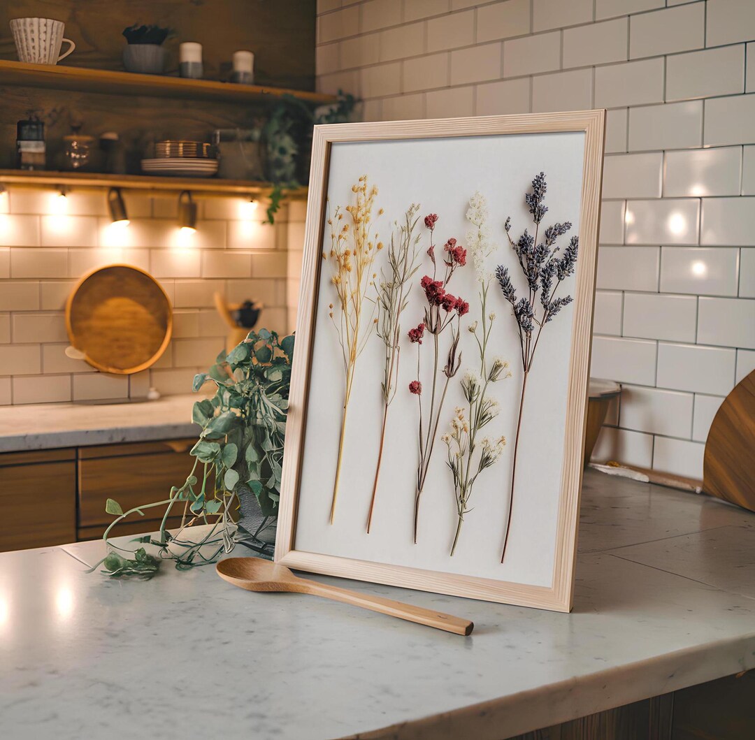 Dried Flower Bouquet Print, Printable Wildflower Sprig Botanical ...