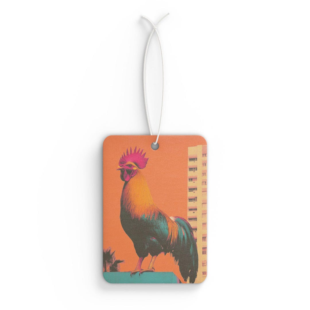 Too Fine for the Farm Rooster Car Air Freshener Chicken Design Vehicle ...