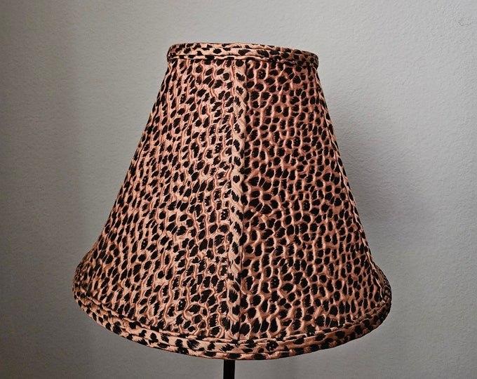 Vintage Dale Tiffany Leopard Shade, Vintage Silk Lampshade, Animal ...