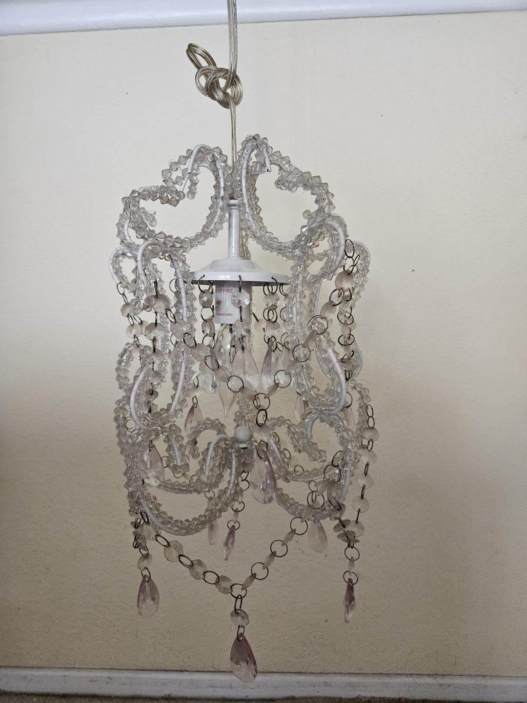 Vintage Mini Chandelier, Cute Chandelier, Mini Hanging Swag Light, Swag ...