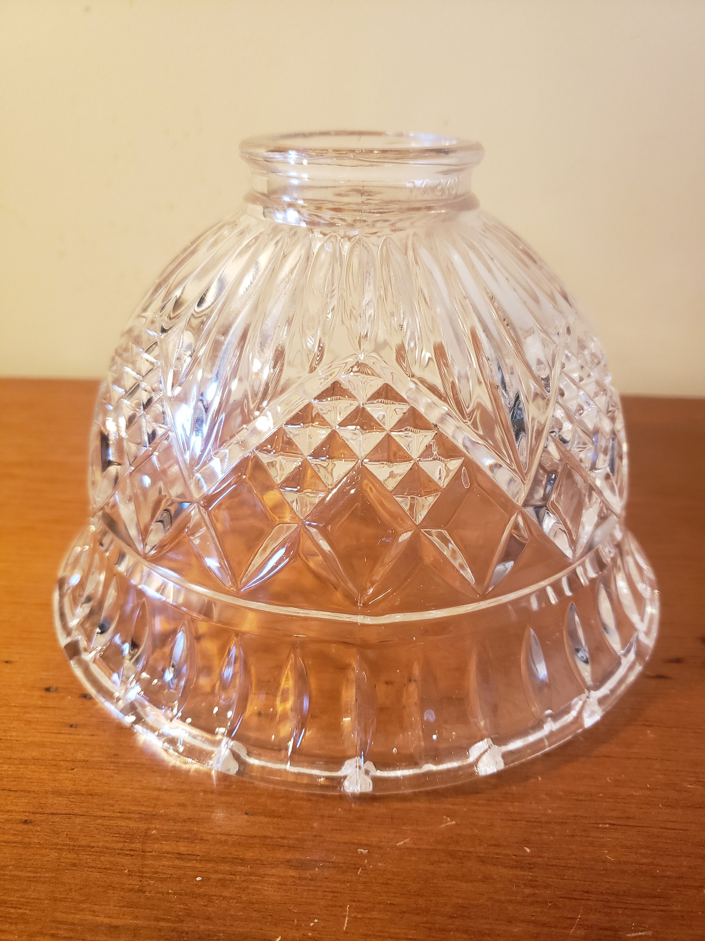 Cut Crystal Glass Shade, Replacement Crystal Glass, Crystal, Heavy ...