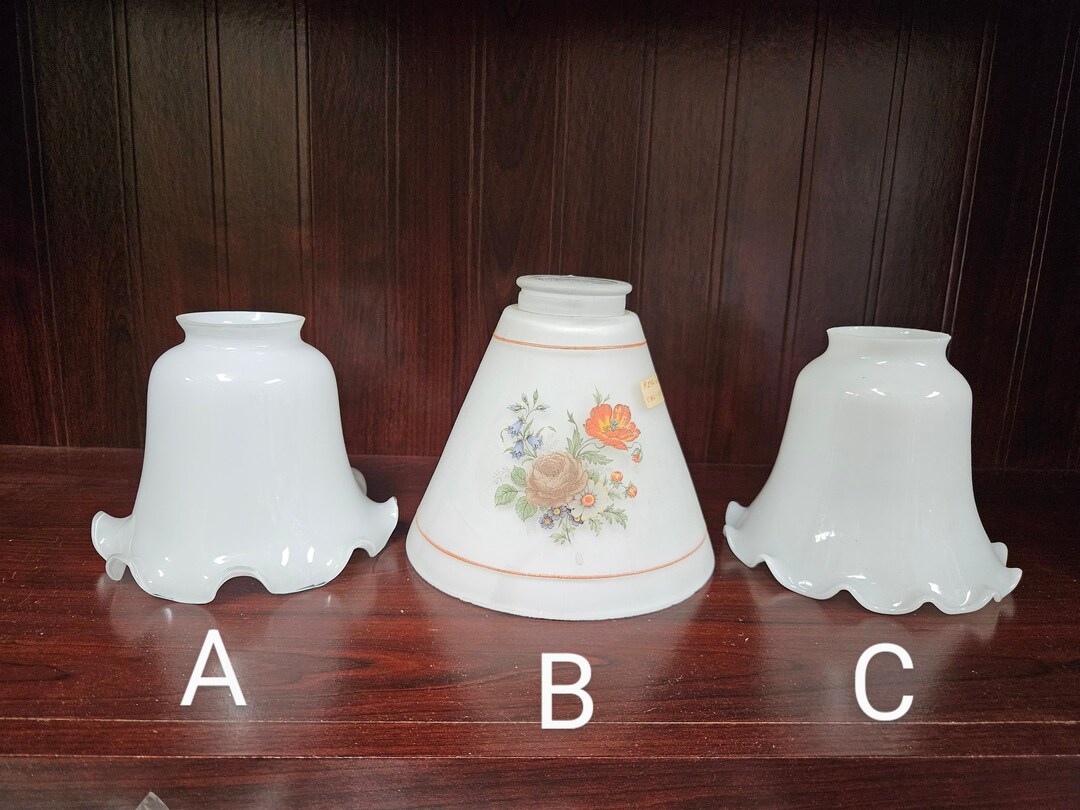 Vintage Glass Shades, Lamp Supply, Fan Glass, Glass for Sconce ... Vintage Glass Shades, Lamp Supply, Fan Glass, Glass for Sconce ...
