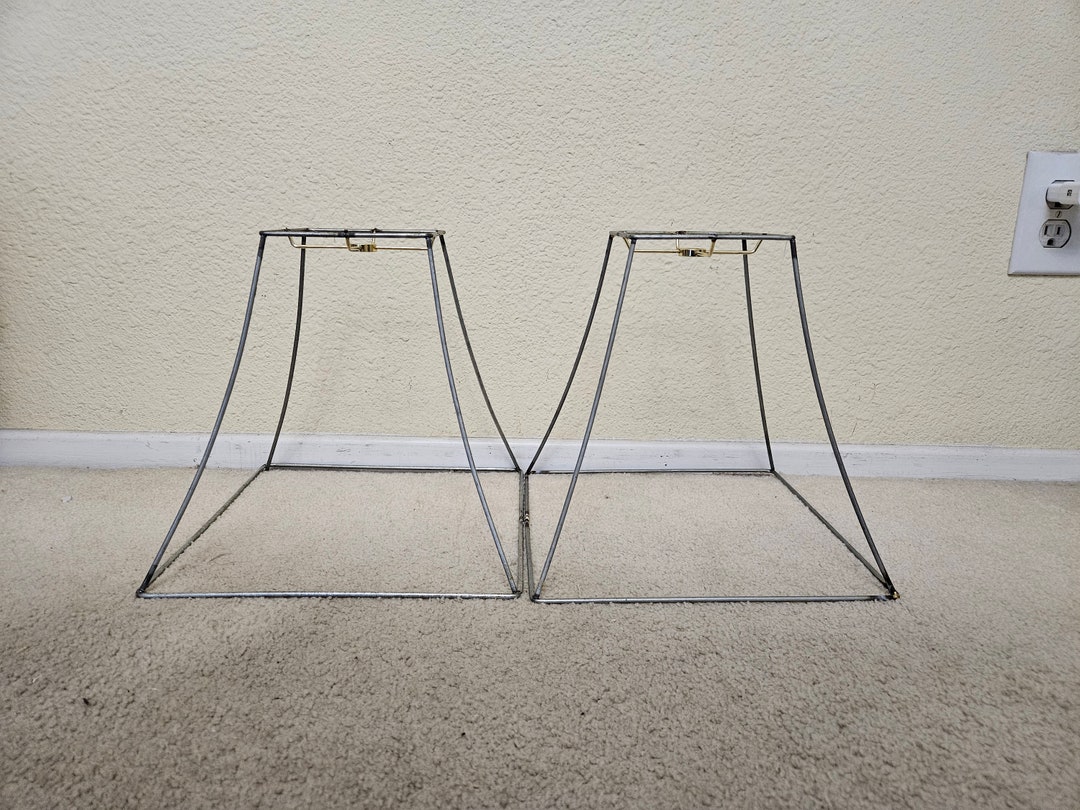 Vintage Square Lampshade Frames, DIY Lampshade Frames, Metal Shade ...