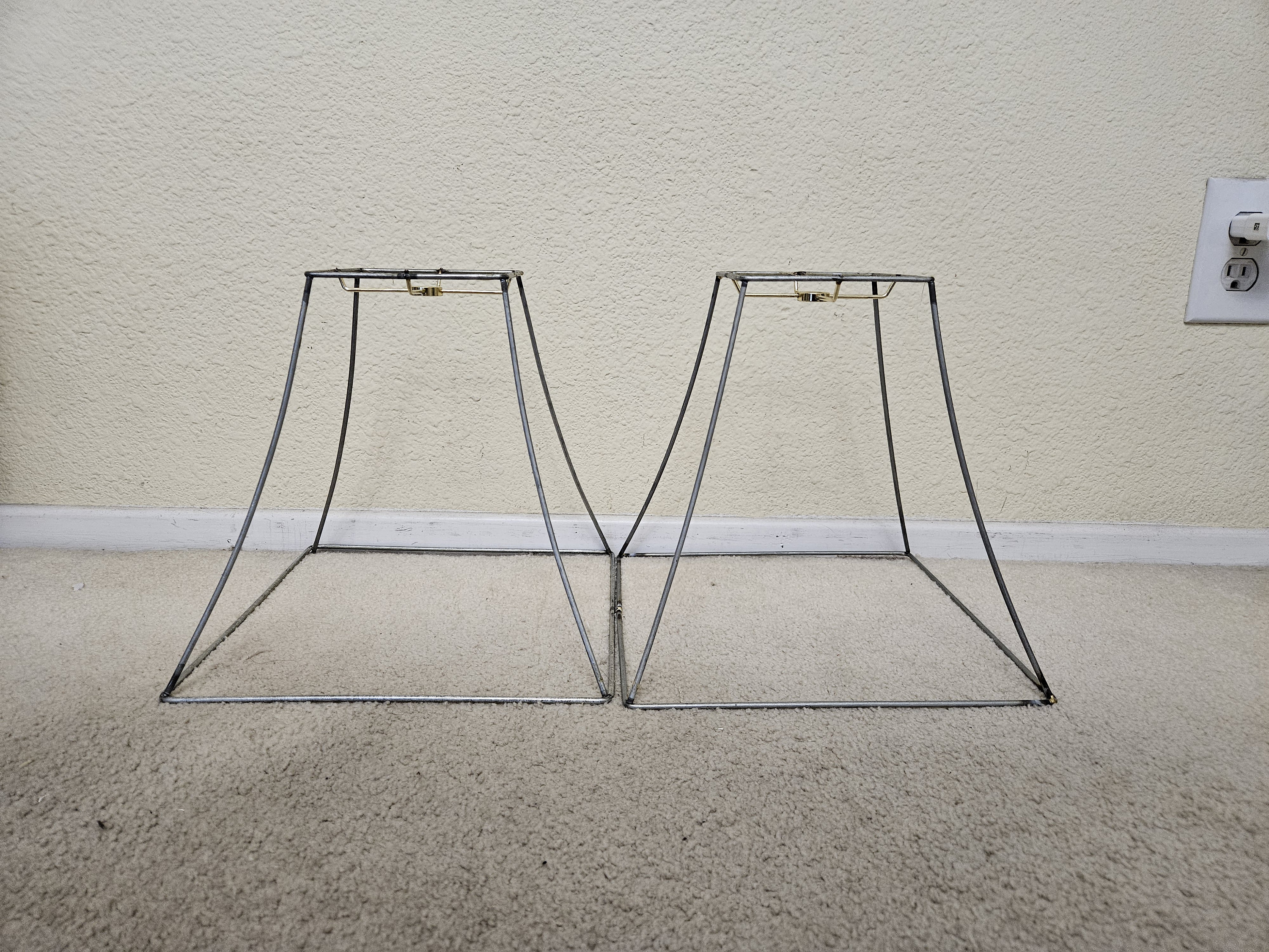 Vintage Square Lampshade Frames, DIY Lampshade Frames, Metal Shade ...