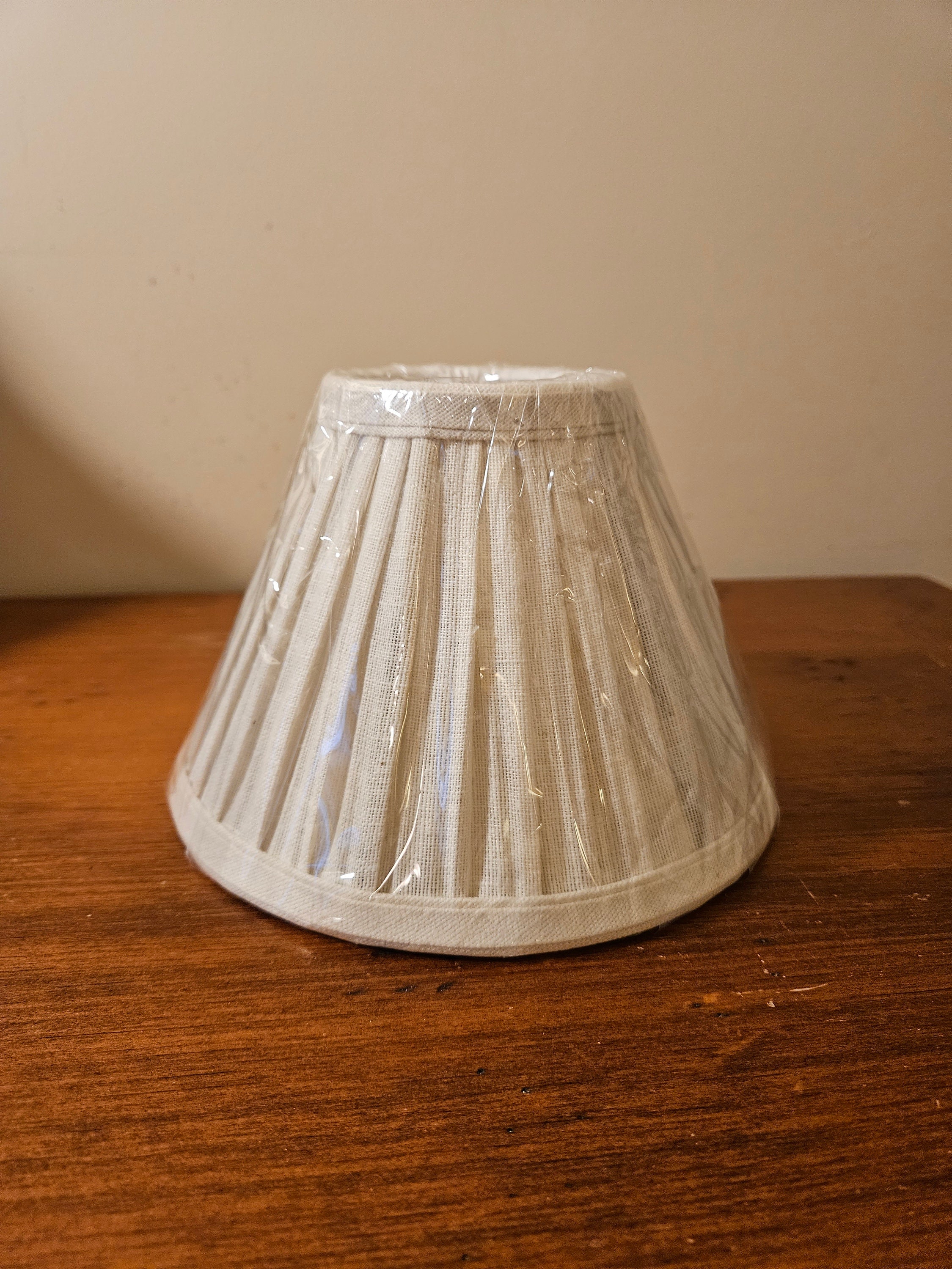 Pleated Linen Clip on Lampshade With Silk Lining, Chandelier Shades ...