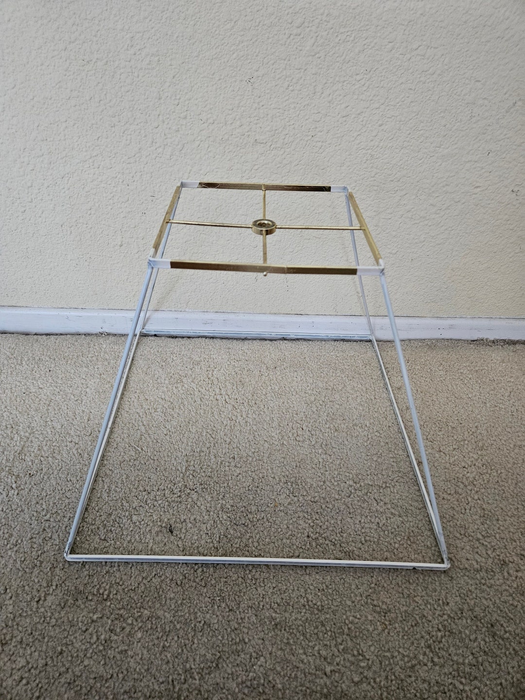 Square Lampshade Frame, Wire Lampshade Frame, Lampshade Recovering, DIY ...