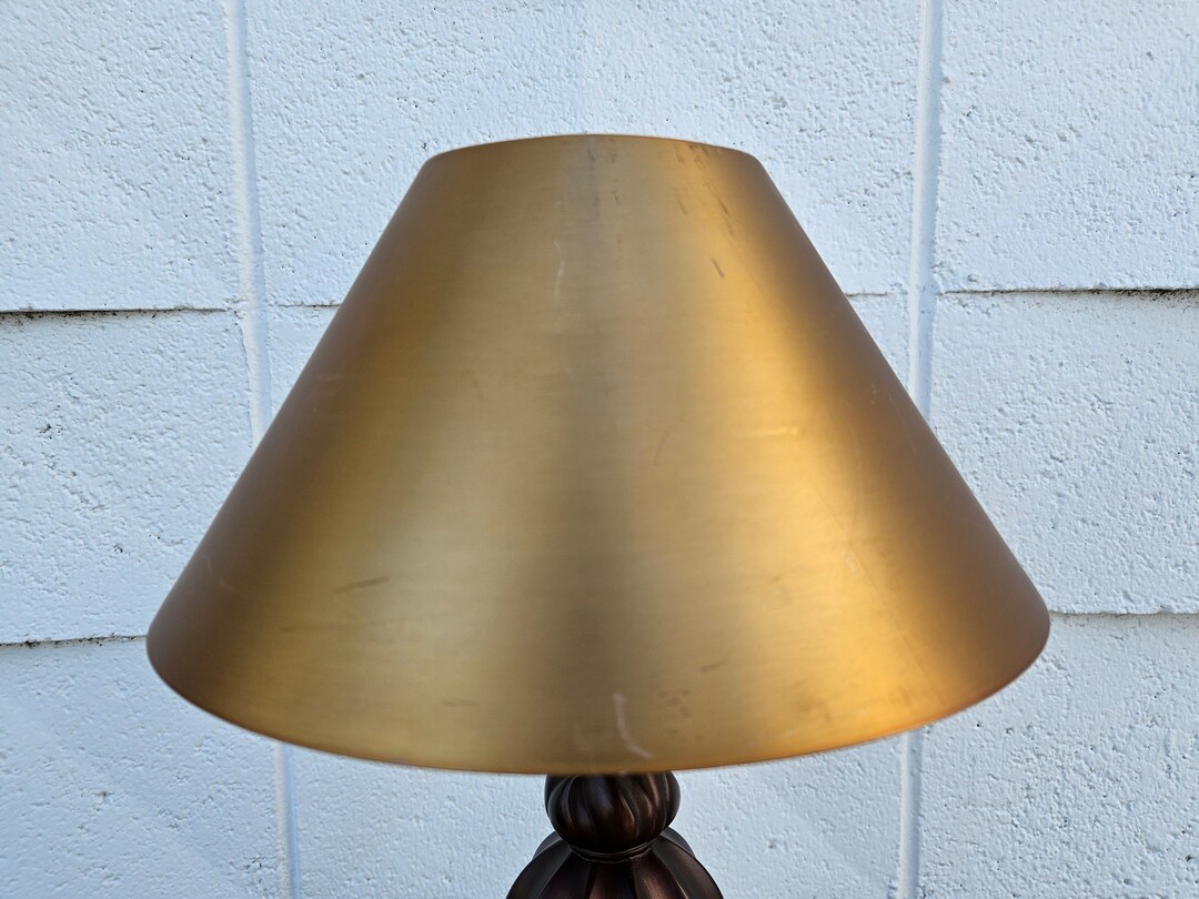Vintage Gold Metal Lampshade, Vintage Lampshades, Metal Lampshade, Home ...