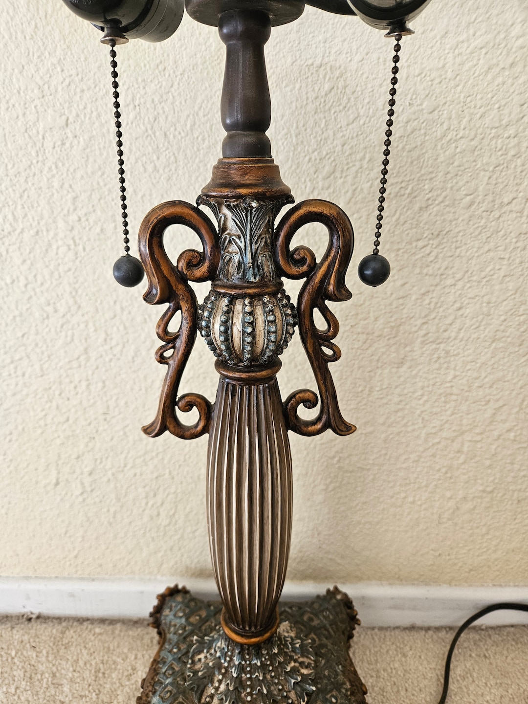 Vintage Baroque Style Table Lamp, Vintage Tiffany Lamp, Vintage Lamps ...