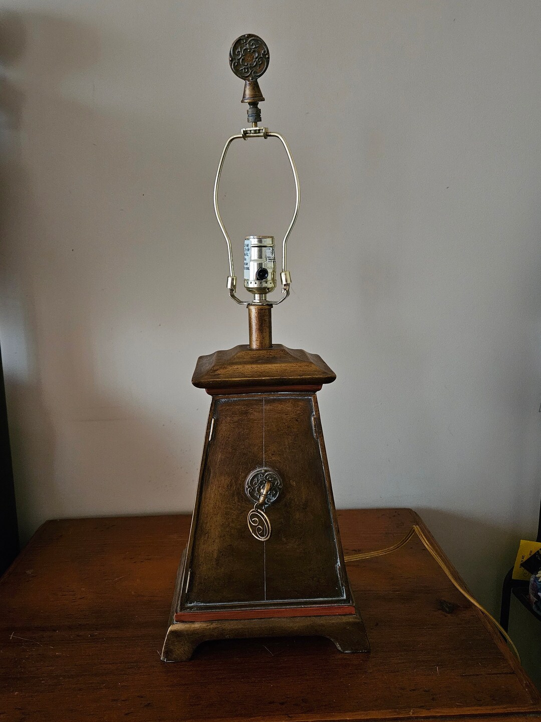 Vintage Table Lamp, Rectangular Table Lamp, Home Decor, Plaster Vintage ...