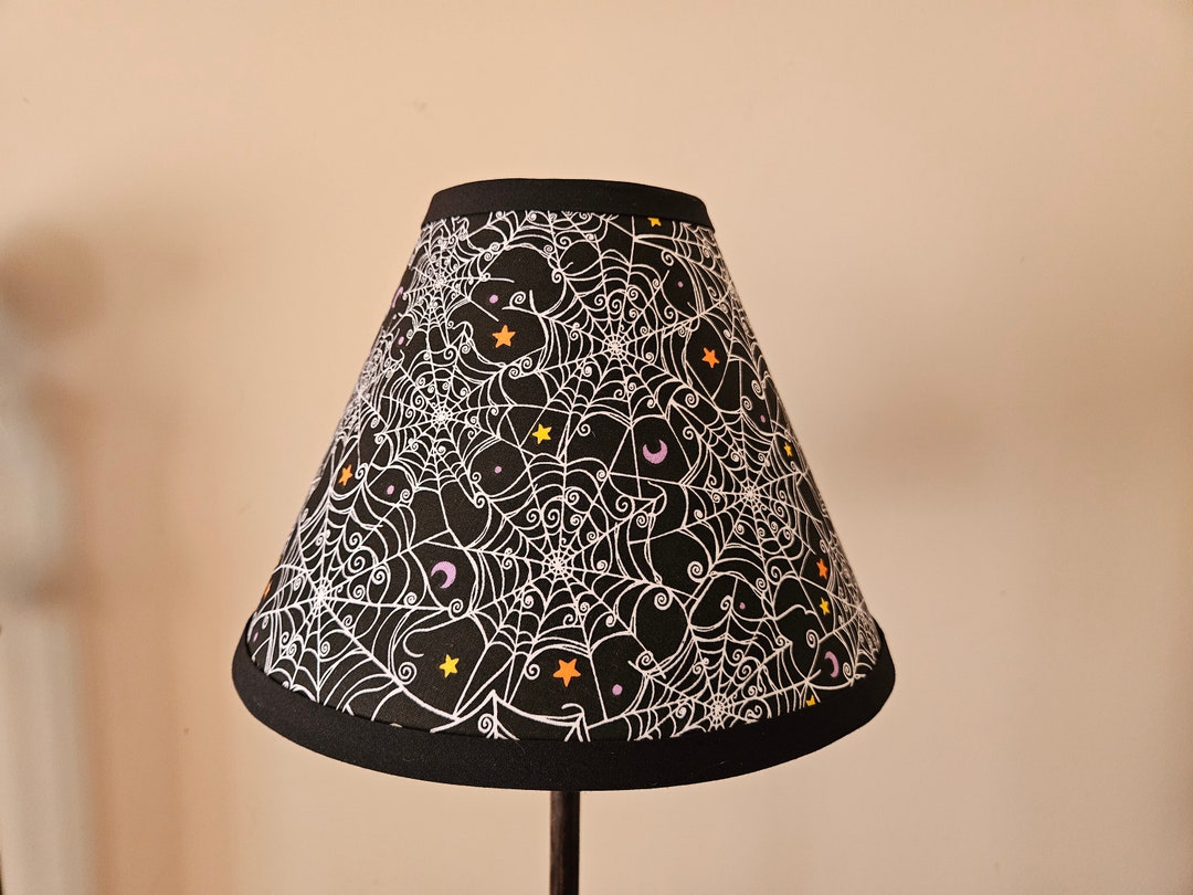 Halloween Lampshade, Black Spider Lampshade, Clip on Lampshades, Home ...