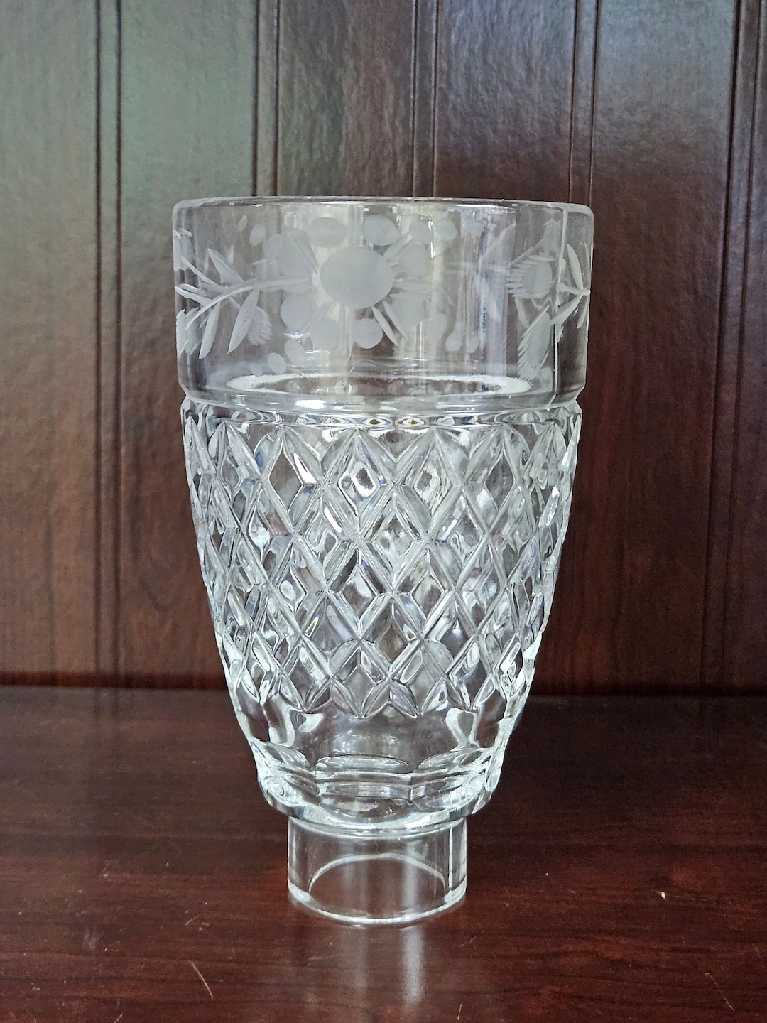 Cut Crystal Chandelier Glass, Vintage Crystal Glass Shade, Chandelier ...