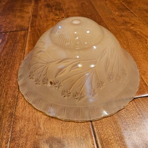 Vintage Art Deco Glass Dome With 3 Holes for Hanging Light, Vintage ...
