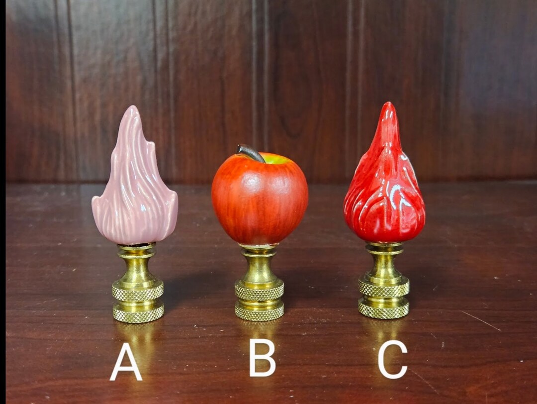 Decorative Finials, Red Finials, Apple Finial, Flame Finial, Lamp Parts ...
