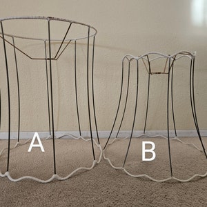 Vintage Scalloped Lampshade Frame, DIY Lamp Supply - Etsy