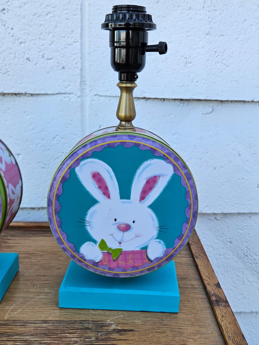 Tin Can Bunny Lamp Easter Lamp tin Can Lamp Handmade Lamp - Etsy