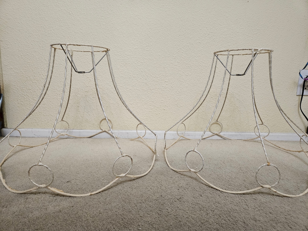 2 Vintage Victorian Lampshade Frames,diy Lampshade,metal Lampshade ...