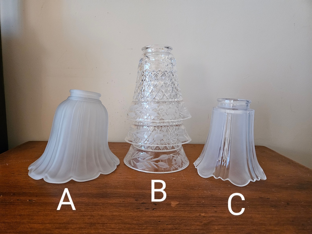 Vintage Replacement Glass Shades for Fans, Sconces, Bath Lights ...