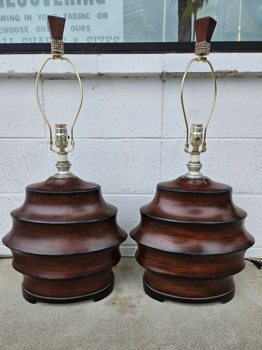 Pair of Vintage Uttermost Table Lamps, Tall Table Lamp, Large Table ...