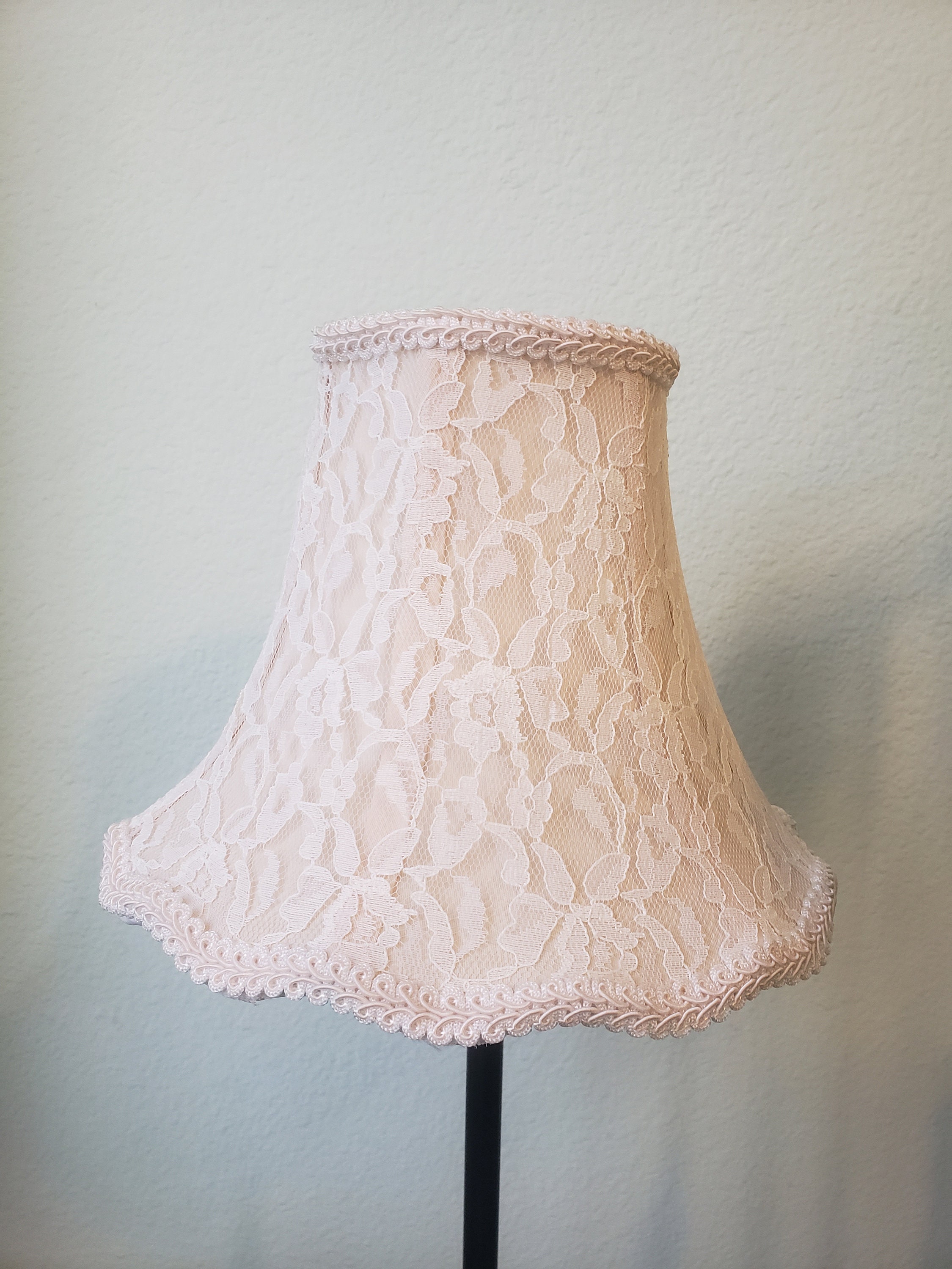 Small Scalloped Lace Lampshade Silk Bell Shade 9 Lace - Etsy