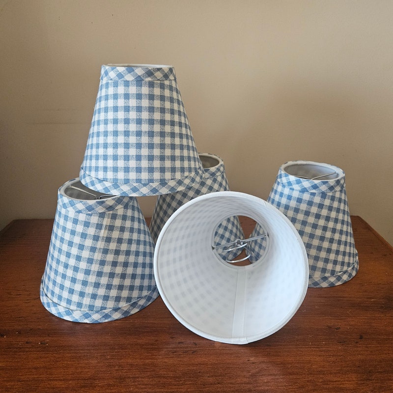 Checkered Lamp Blue - Etsy