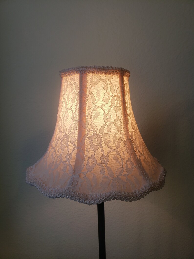 Small Scalloped Lace Lampshade Silk Bell Shade 9 Lace - Etsy