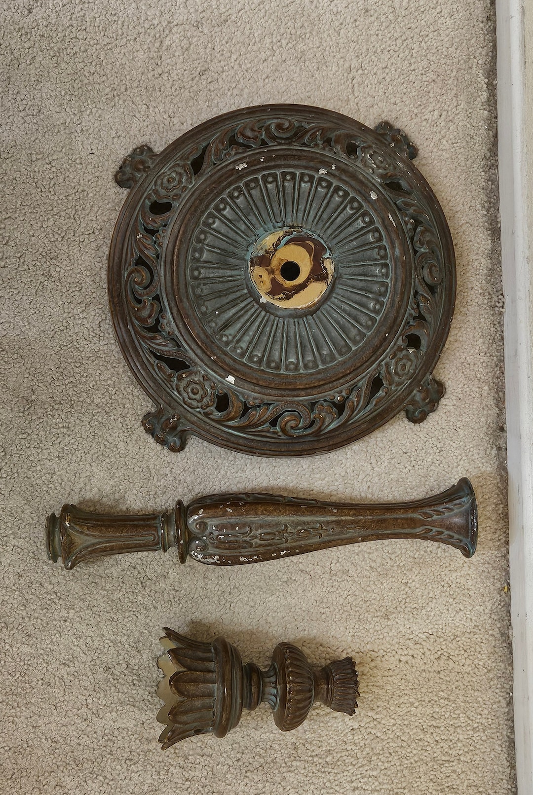 Vintage Floor Lamp Parts, Vintage Lamp Supply, Floor Lamp Base, Metal ...