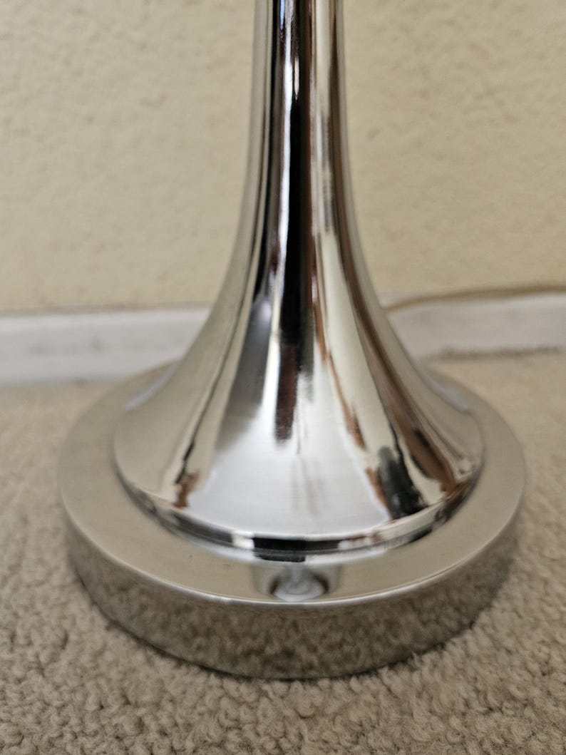 Vintage Crystal Lamp, Tall Chrome and Crystal Table Lamp, Home Decor ...