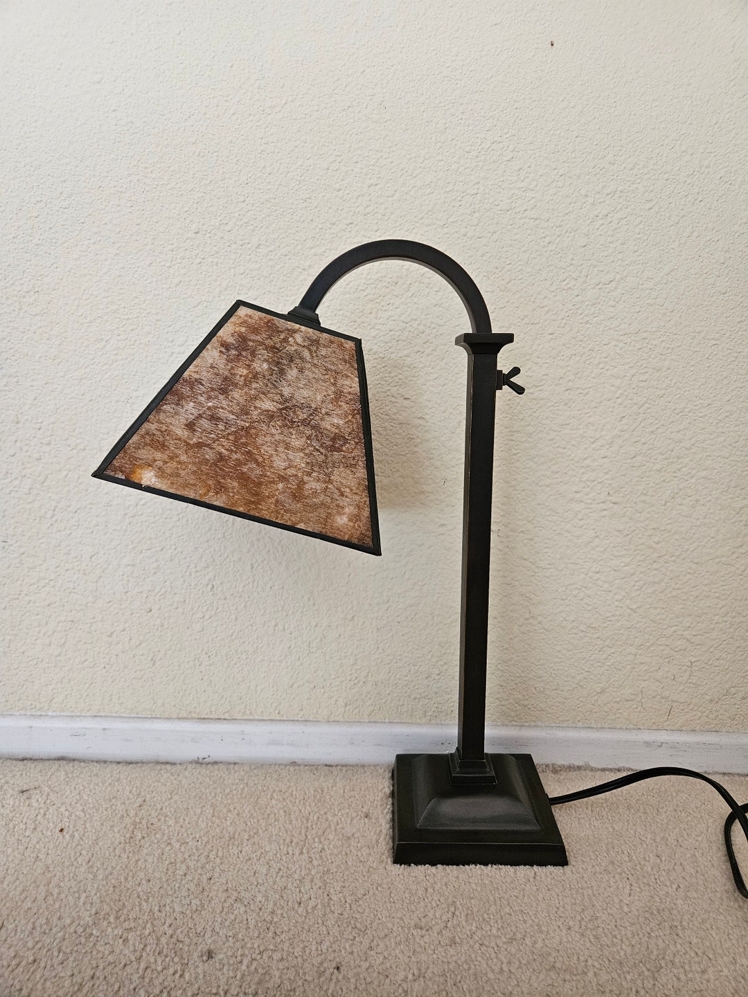 Vintage Adjustable Mica Lamp, Mica Desk Lamp, Home Decor, Bronze ...