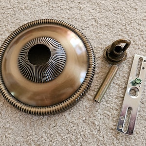 Antique Brass Canopy Set, Lamps Parts, Lamp Repair, Chandelier Parts ...