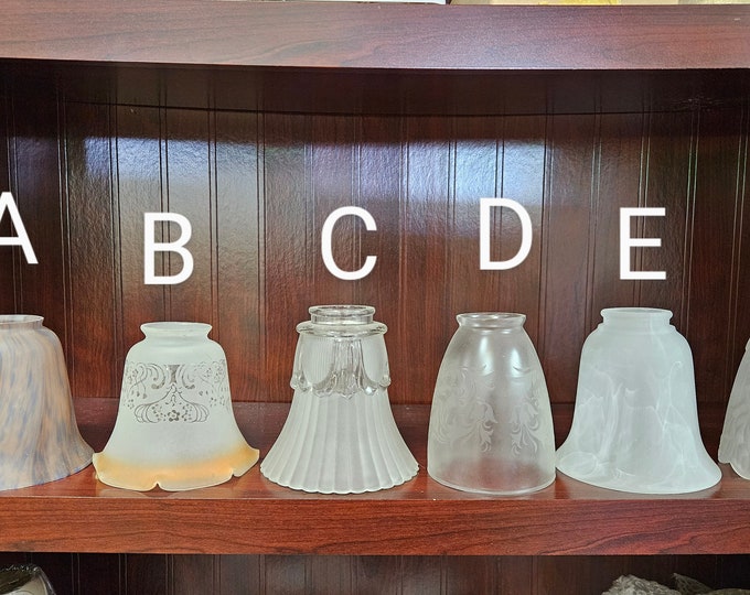 Vintage Glass Shades, Replacement Glass Shades, Shades for Sconces ...
