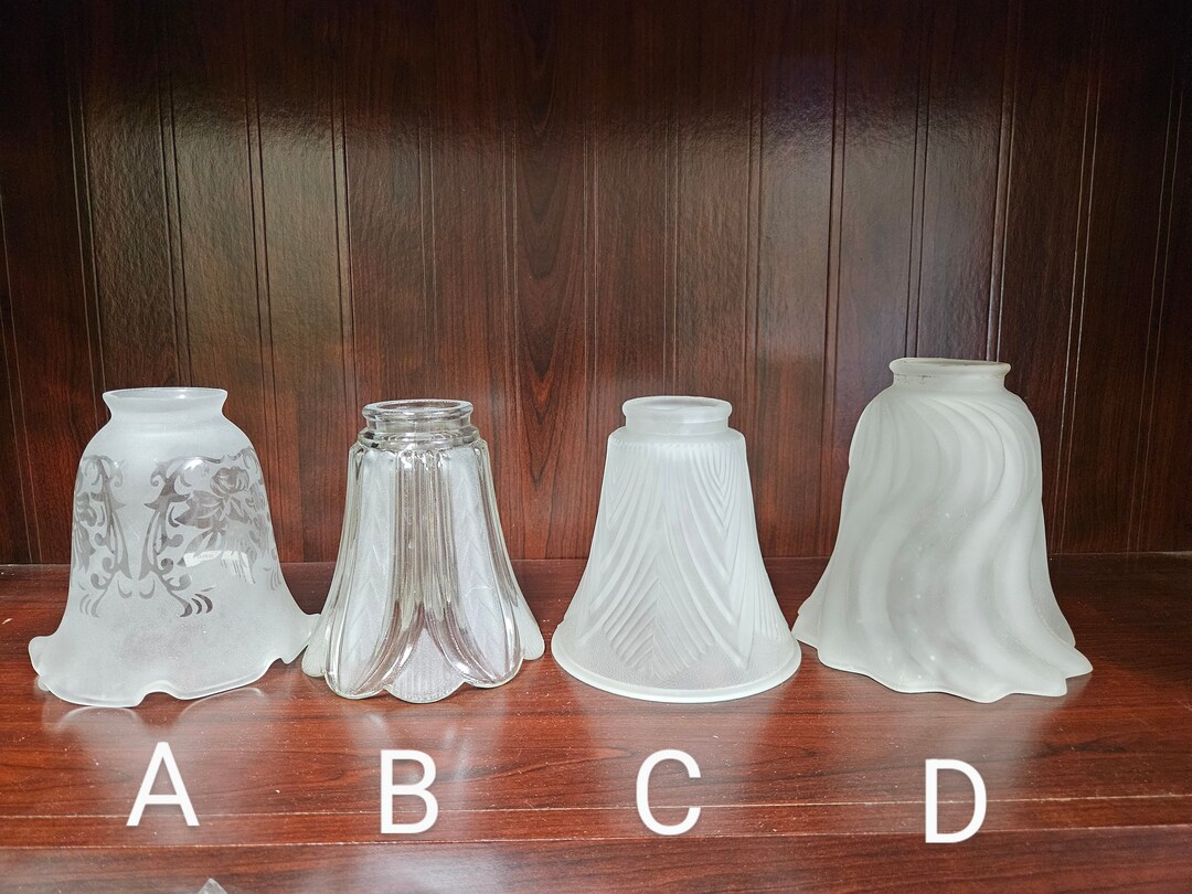 Vintage Glass Shades, Frosted Glass Shades, Fan Glass, Lamp Supply ...