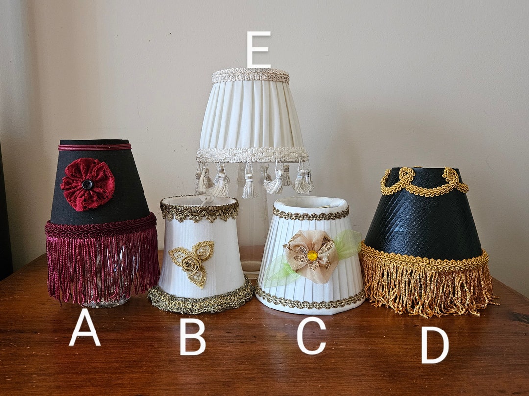 One-of-a-kind Fancy Clip on Shades, Handmade Vintage Shades, Fringed ...