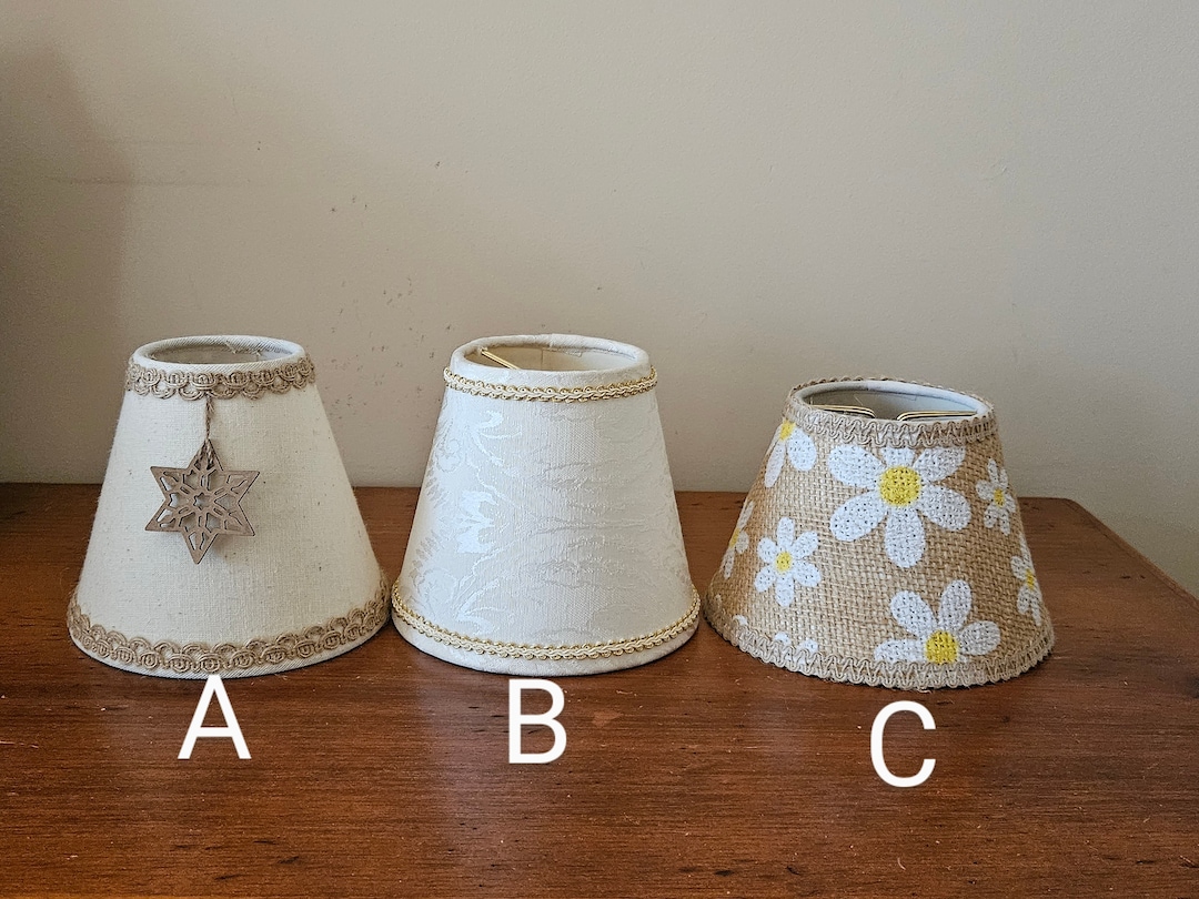 One-of-a-kind Mini Clip on Shades, Mini Lampshades, Clip on Shades ...