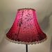 Vintage Small Red Lampshade, Small Silk Lined Lampshade, Handmade ...