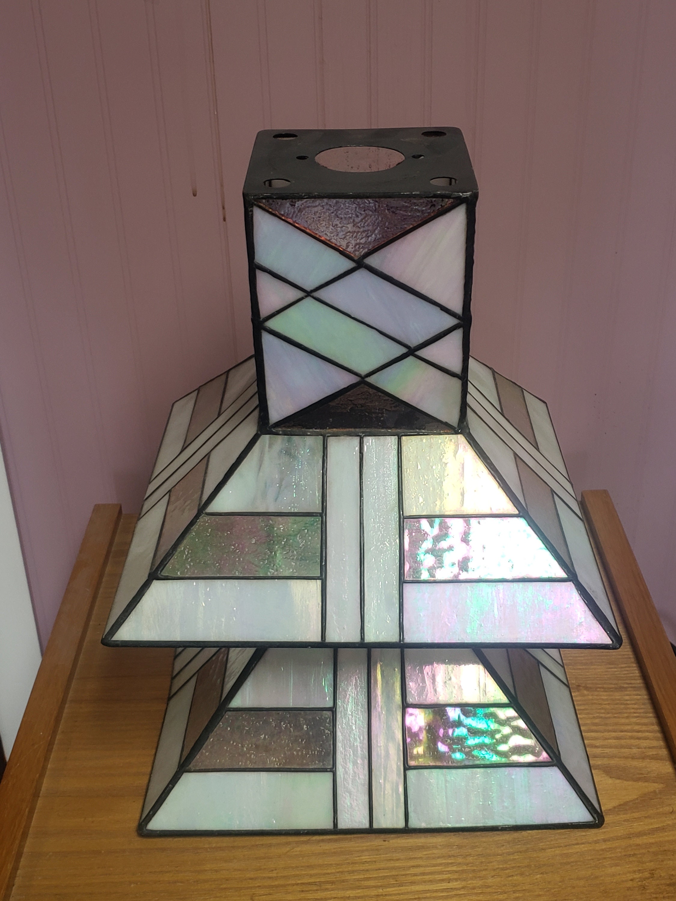 Tiffany Style Glass Shade Stained Glass Shade Pendant Light - Etsy