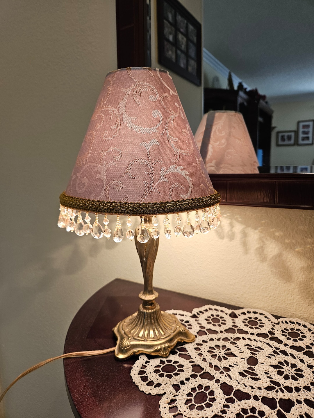 Small Vintage Solid Brass Accent Lamp, Vintage Lamps, Fancy Lamp ...