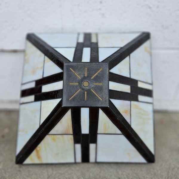 Mission Style Stained Glass Lampshade - Etsy