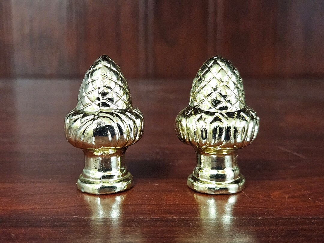 Polished Brass Acorn Finials, Pair of Finials, Lampshade Topper, Home ...
