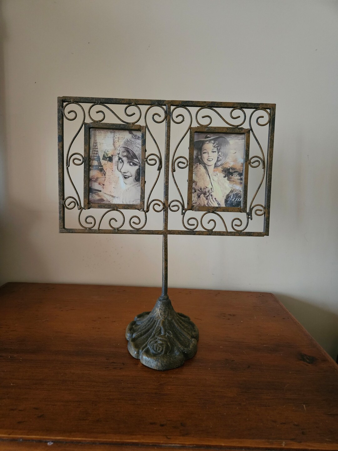 Vintage Picture Frame, Large Picture Frame, Double Picture Frame With ...