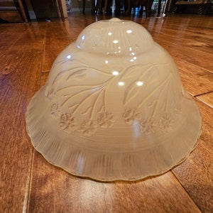 Vintage Art Deco Glass Dome With 3 Holes for Hanging Light, Vintage ...