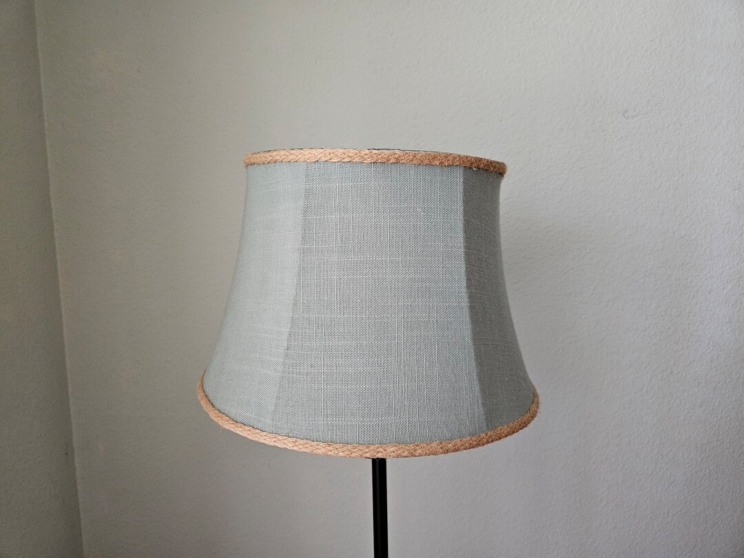 Vintage Lampshade, Small Vintage Shade, Pale Green Silk Shade, Bluish ...