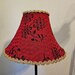 Vintage Small Red Lampshade, Small Silk Lined Lampshade, Handmade ...