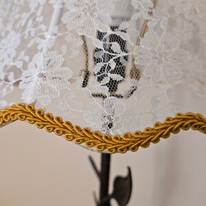 Scalloped Lace Shade With Gold Trimming,victorian Lampshade,fancy ...